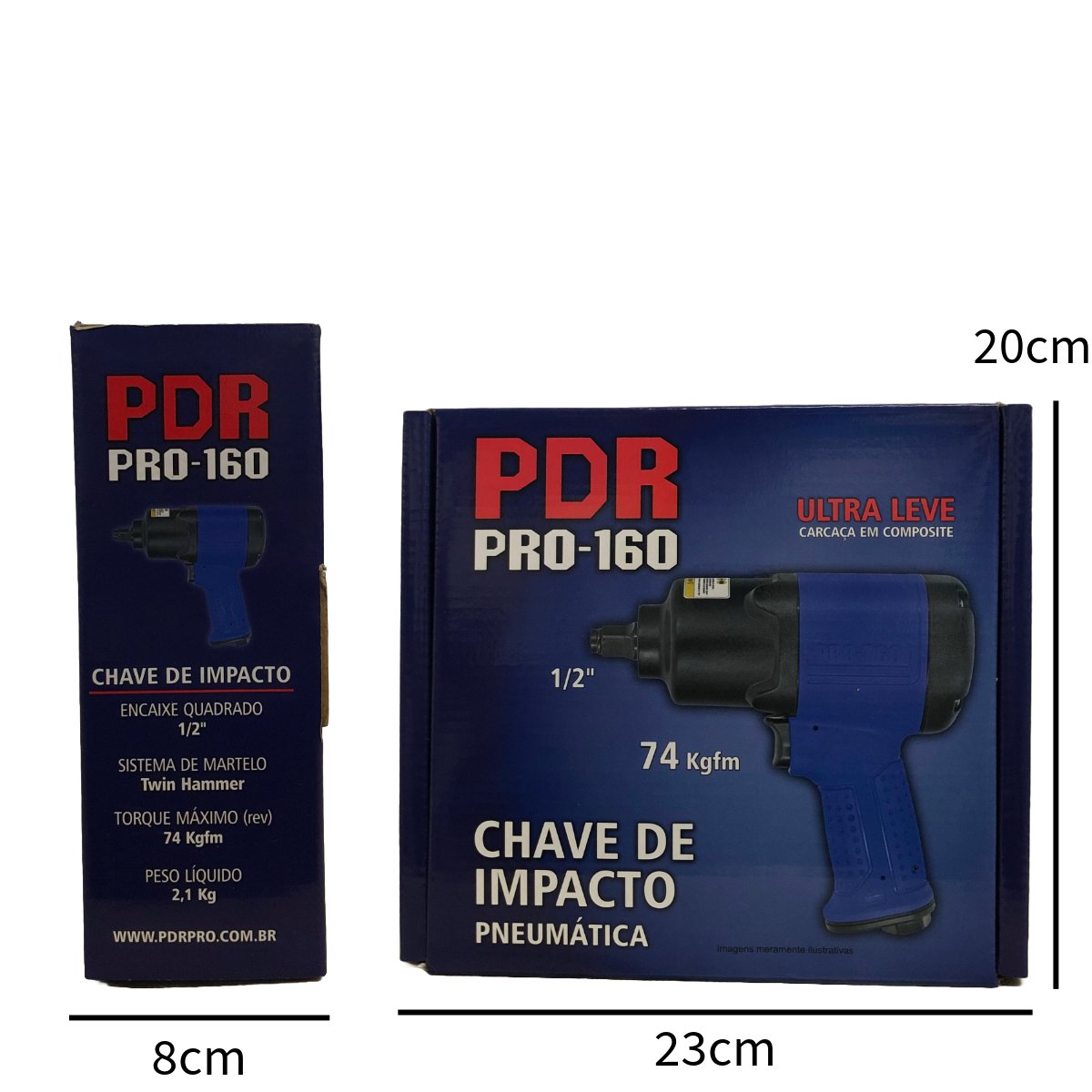 Pistola De Aperto Pneumática Chave De Impacto 1/2 74 Kfg Pro160 Ldr Pdr
